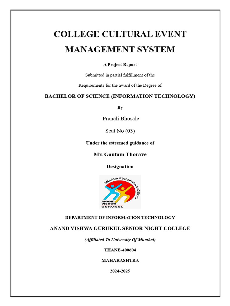 Pranali Bhosale Synopsis | PDF