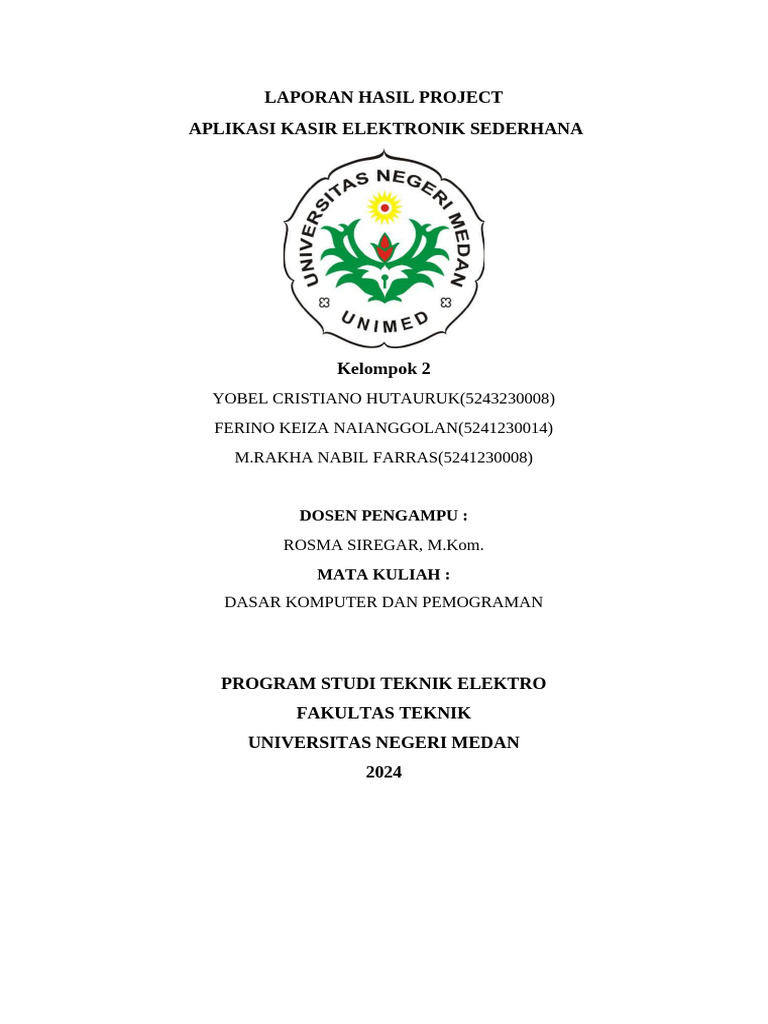 LAPORAN HASIL PROJECT PEMROGRAMAN | PDF