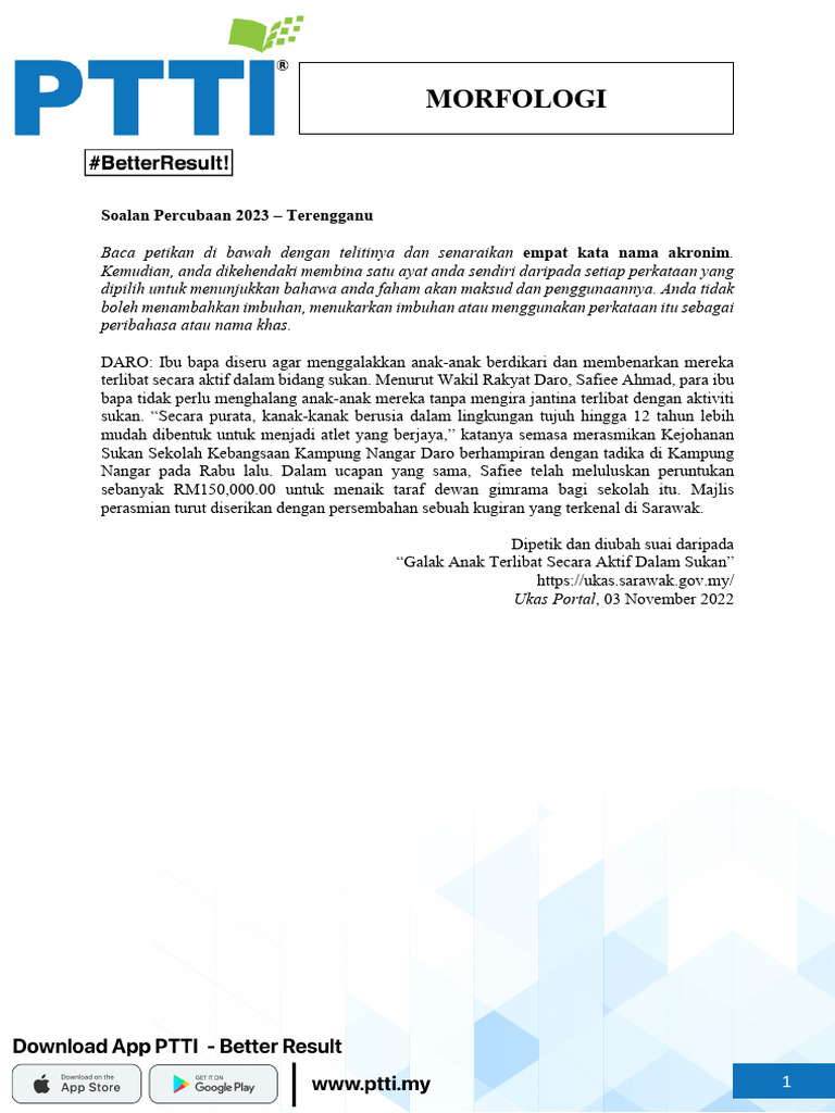3. Soalan Morfologi | PDF