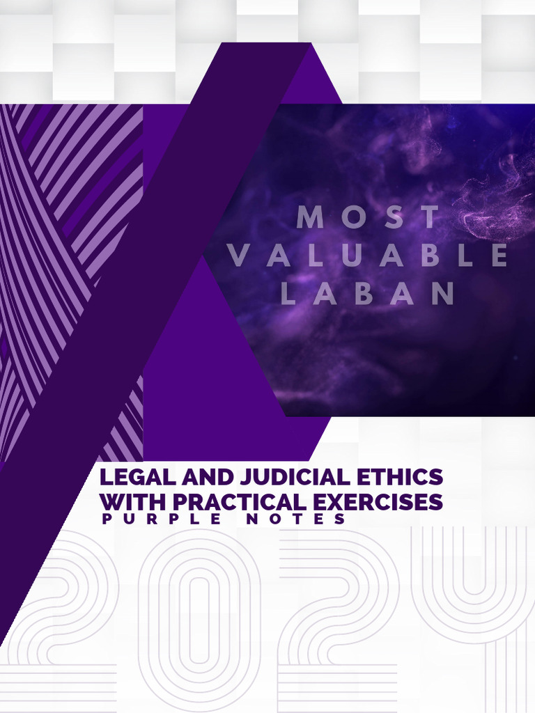 2024 NOTES - Legal and Judicial Ethics | PDF