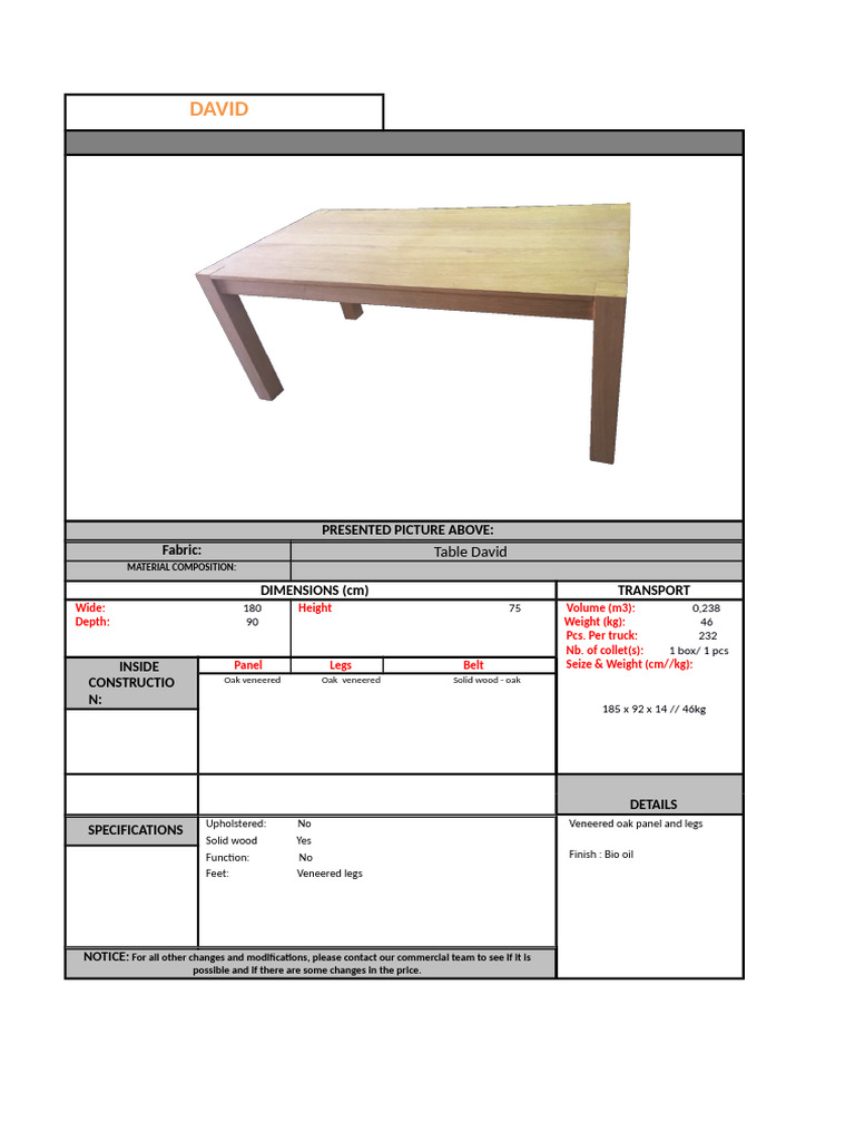 David Table | PDF