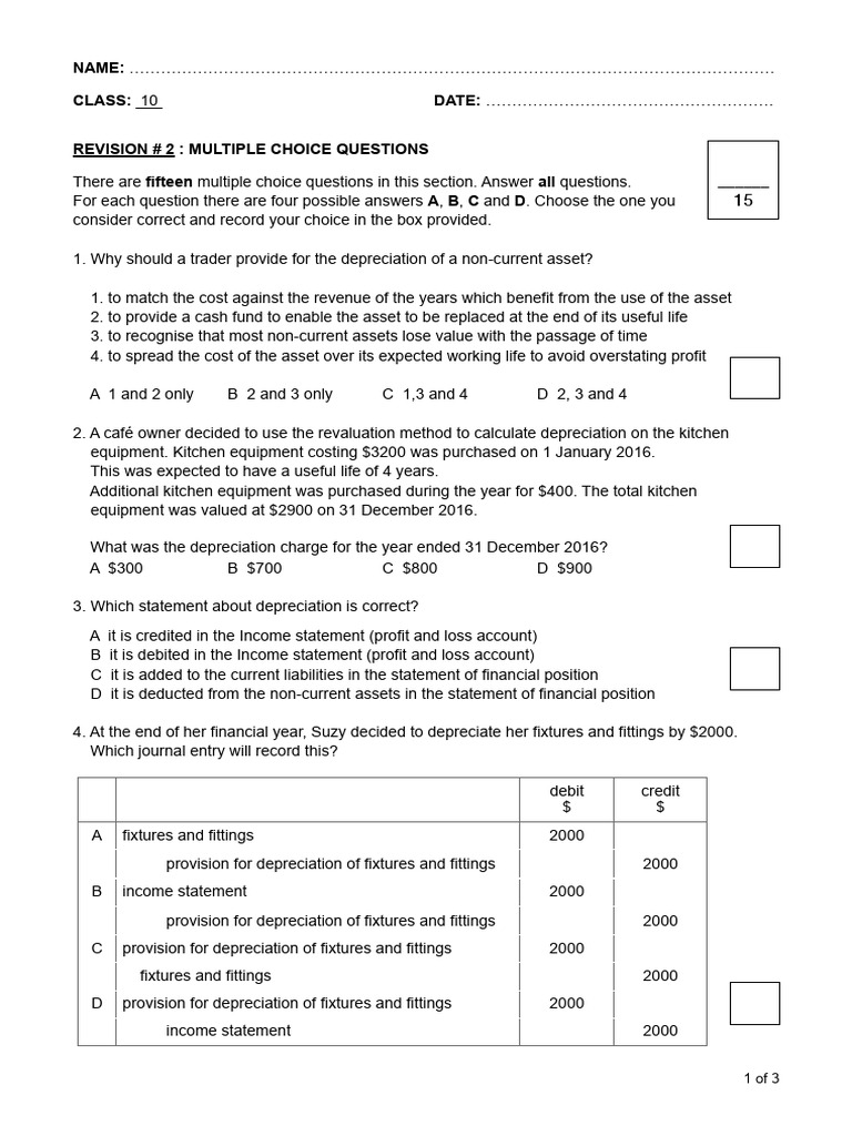 2023 Y10 REVISION Ass2 (MCQ) | PDF