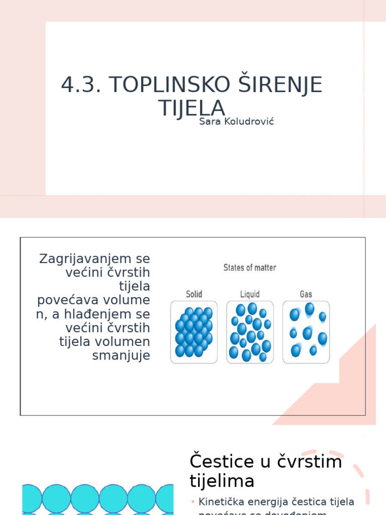 Toplinsko Širenje Tijela | PDF