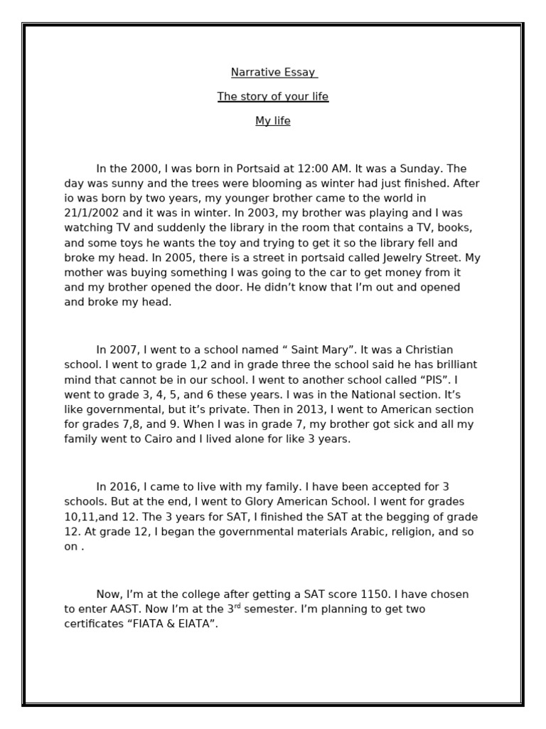 Third Narrative Essay | PDF