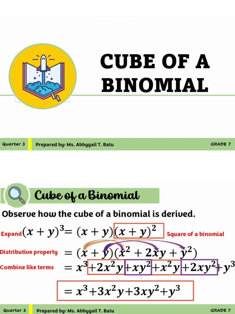 Cube of A Binomial | PDF