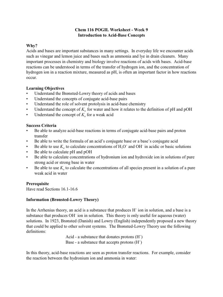 Chem116 POGIL Week09 | PDF
