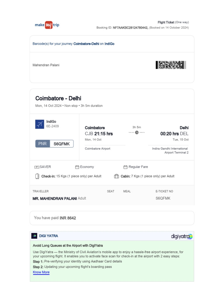 NF7AAKBC28124780442 ETicket | PDF