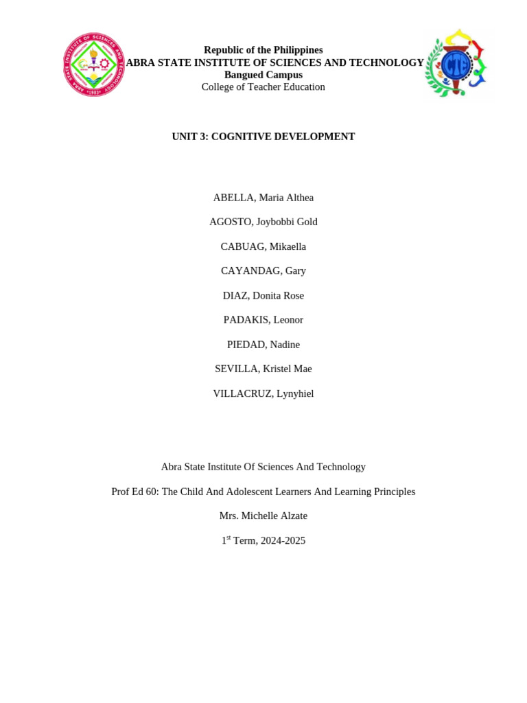 UNIT-3-Cognitive-Development-Soft-Copy | PDF