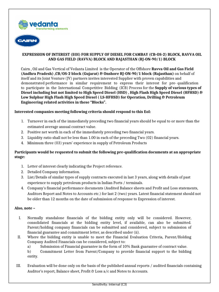 EOI Website - HSD V2 | PDF | Audit | Petroleum