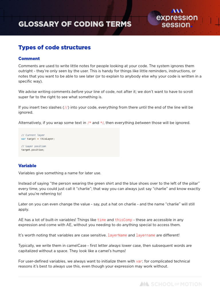 Glosario de Términos de Código | PDF | Informática