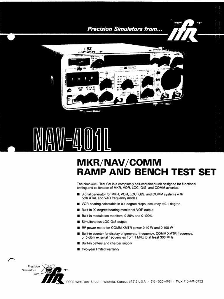 Aeroflex IFR - NAV 401L | PDF