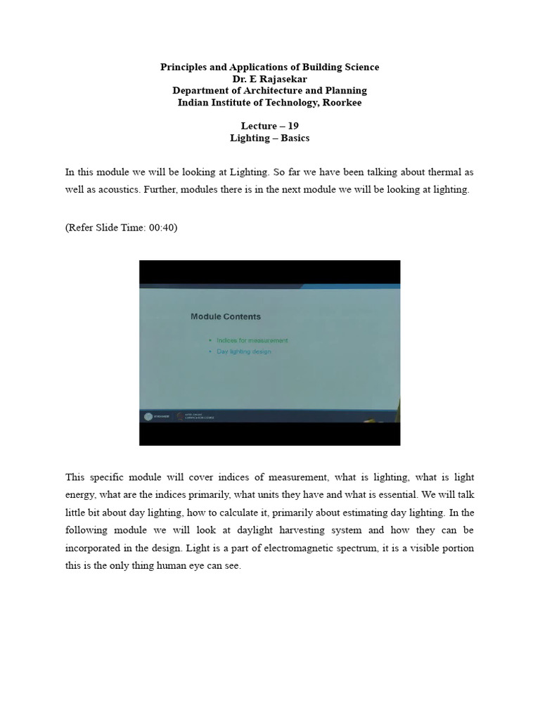 Lighting - Basics | PDF