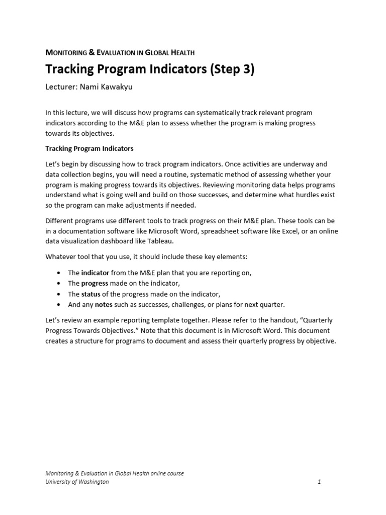 m&e-tracking-indicators | PDF