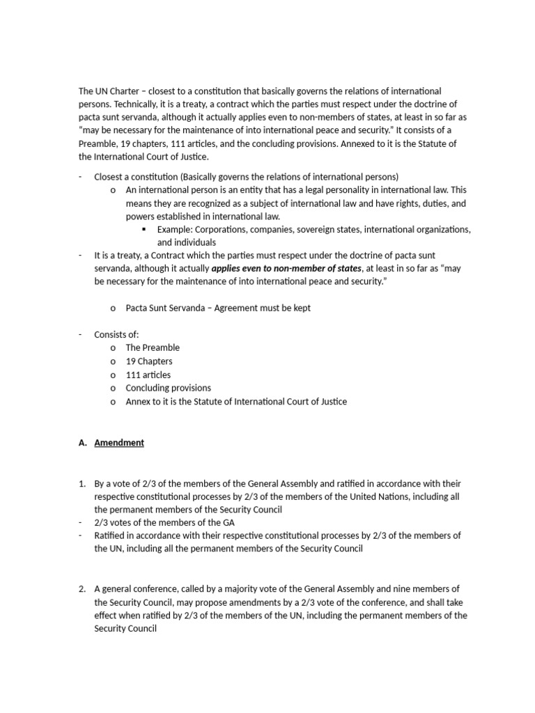 The UN Charter | PDF