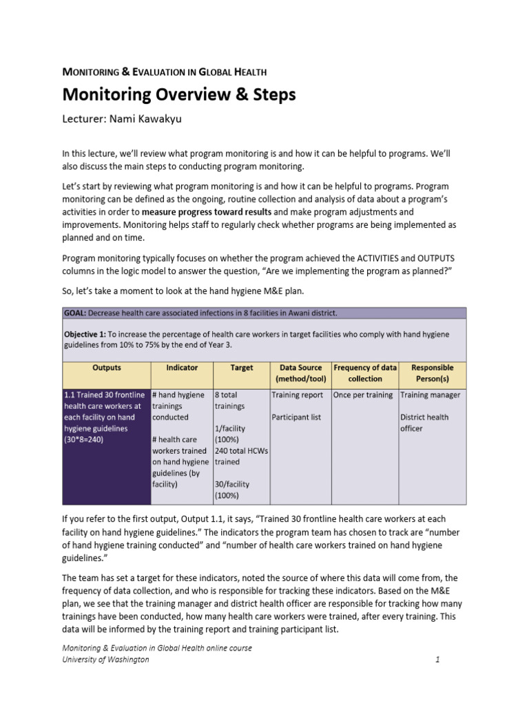 M - e Monitoring Overview | PDF