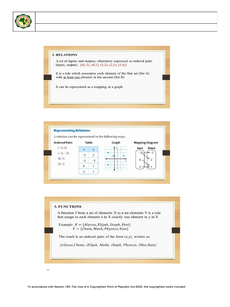 GE - Math Module 2 Functions and Relations | PDF