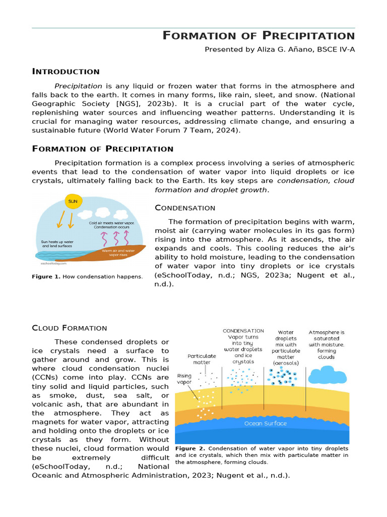 Formation of Precipitation | PDF | Ice | Cloud