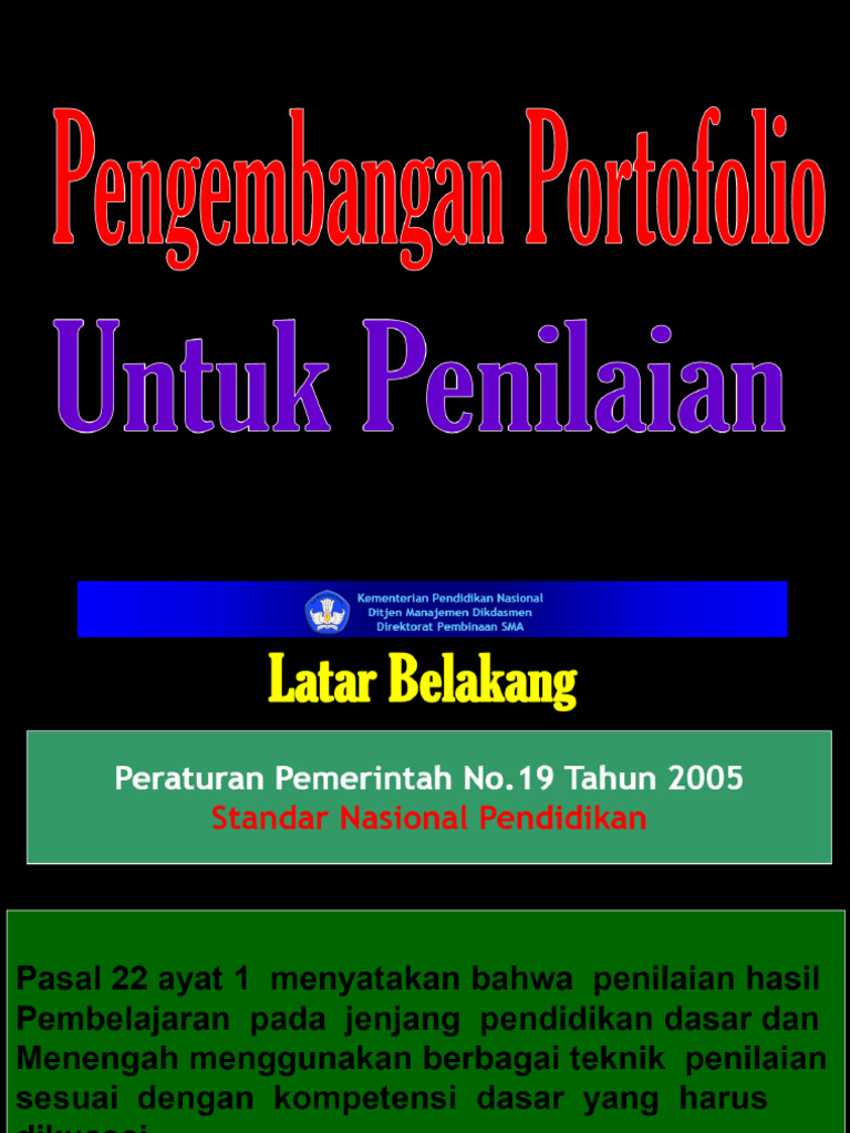 Contoh Tugas Untuk Membuat Portofolio "Karya | PDF