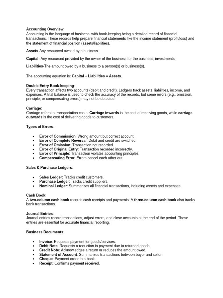 Accounting Notes | PDF