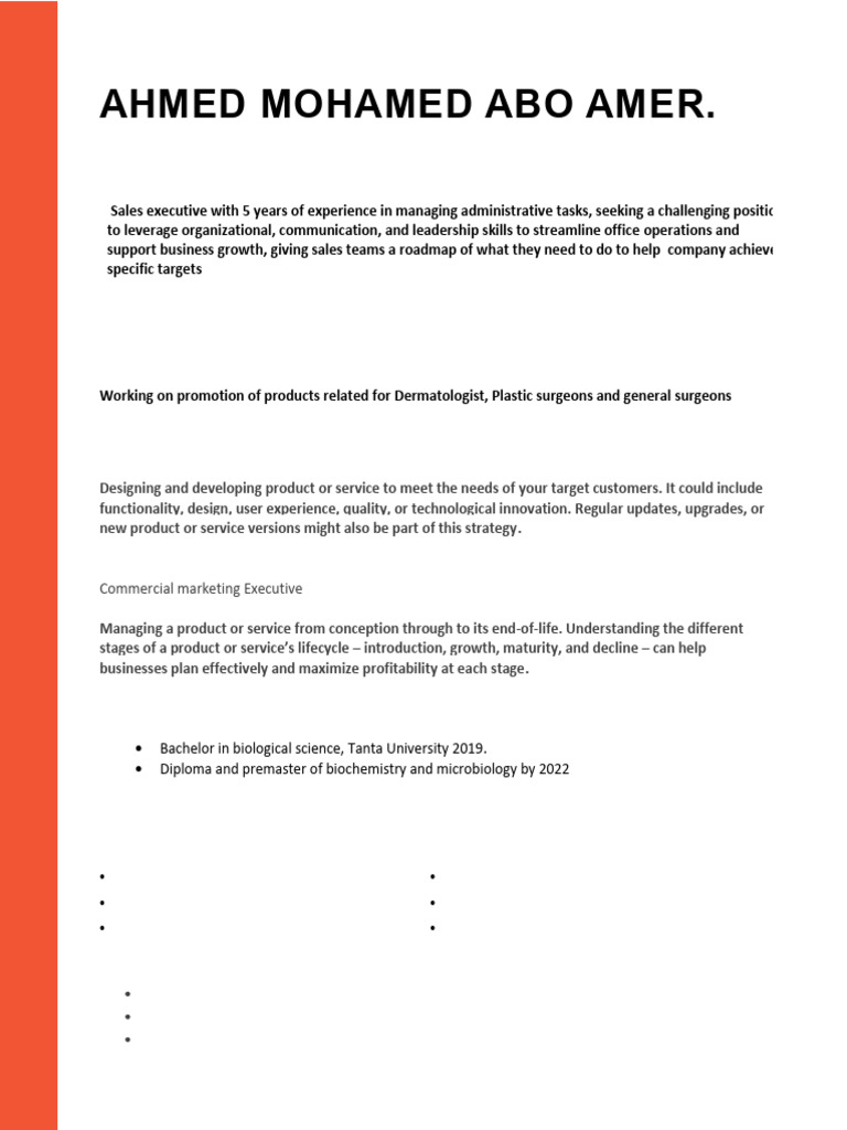 Ahmed Mohammed CV ... | PDF