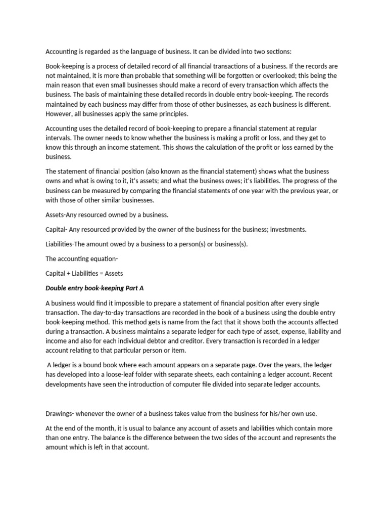 Accounting Notes 2 | PDF | Debits And Credits | Bookkeeping