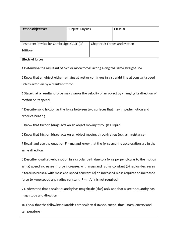 Lo Phy Forces-And-Motion | PDF