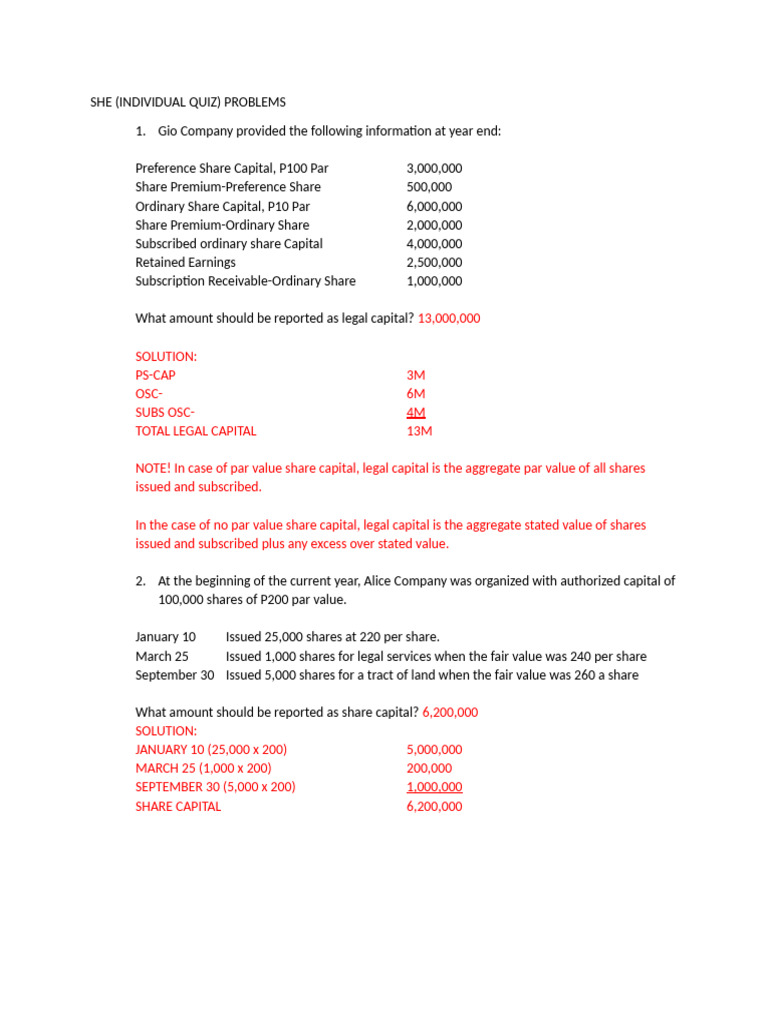 Week 2 - Problems SHE Individual | PDF