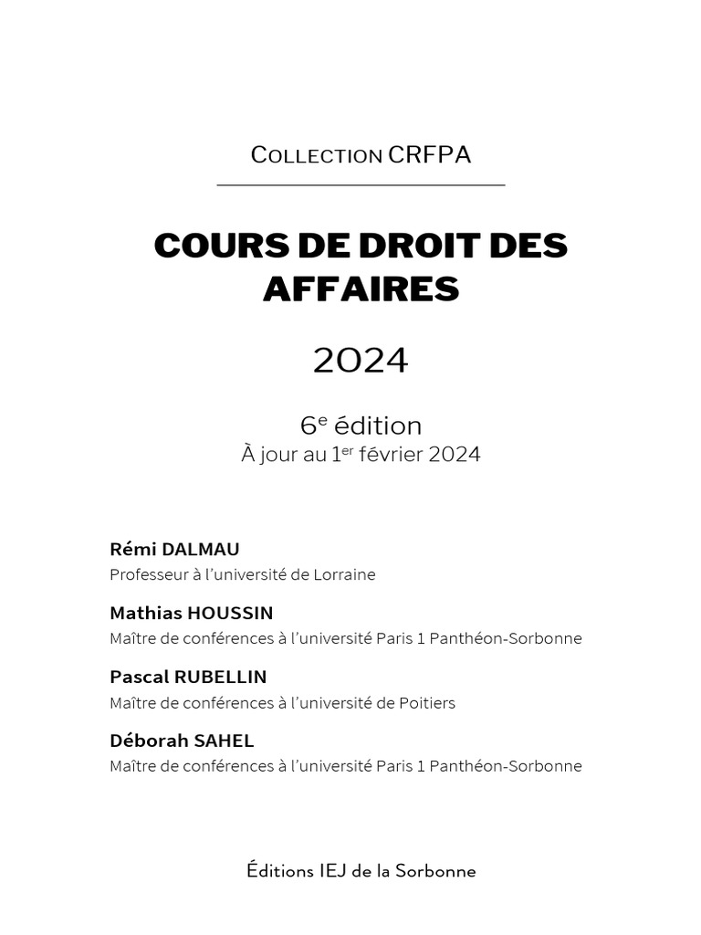 Iej Affaires 2024 | PDF