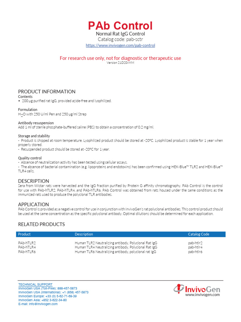 Pab Control Tds | PDF