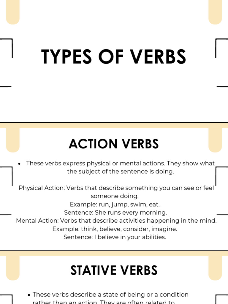 Types of Verbs | PDF