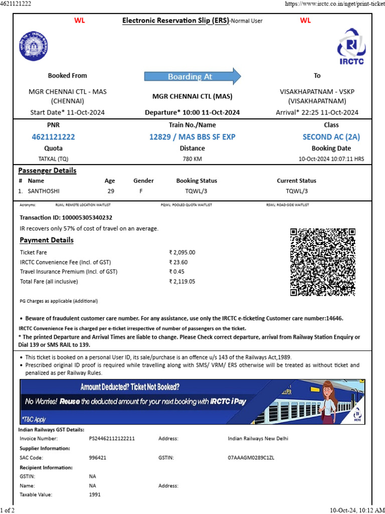 Mas Bbs SF Exp Second Ac (2A) : WL WL | PDF