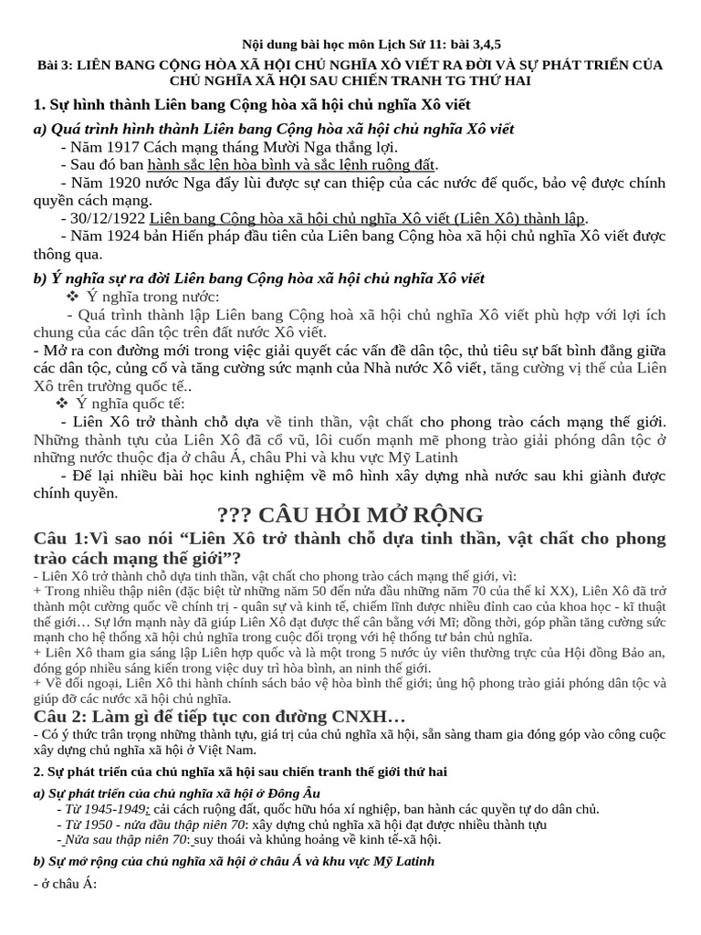 On Tap Lich Su 11-Hk1 | PDF