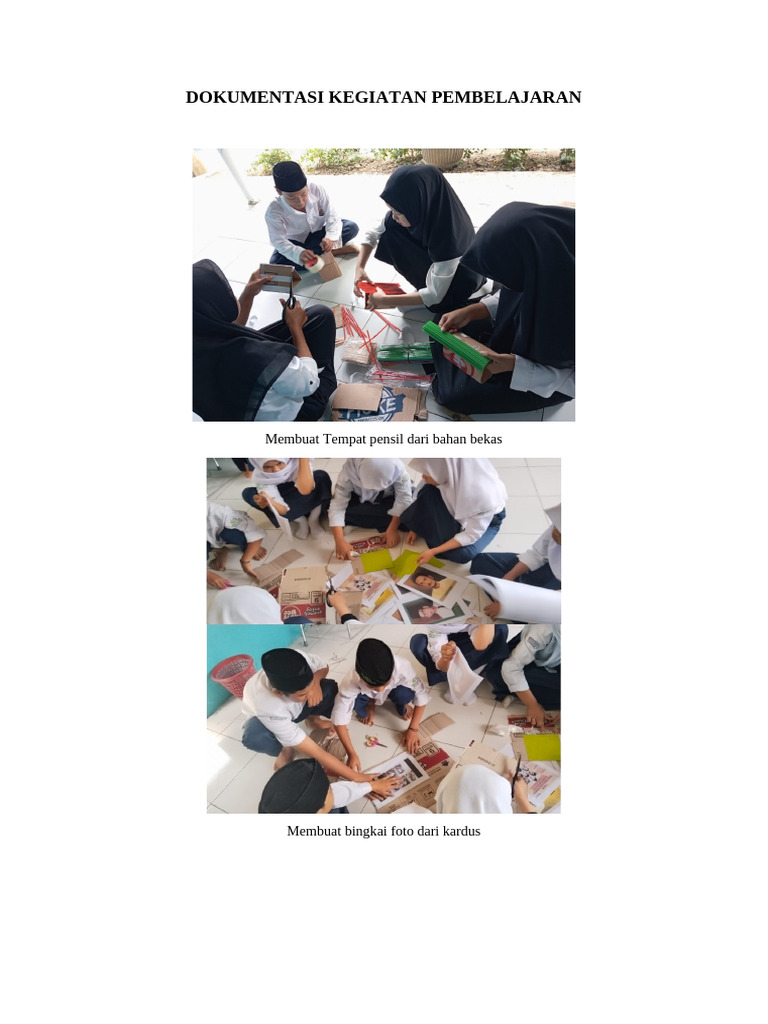 Dokumentasi Kegiatan Pembelajaran | PDF