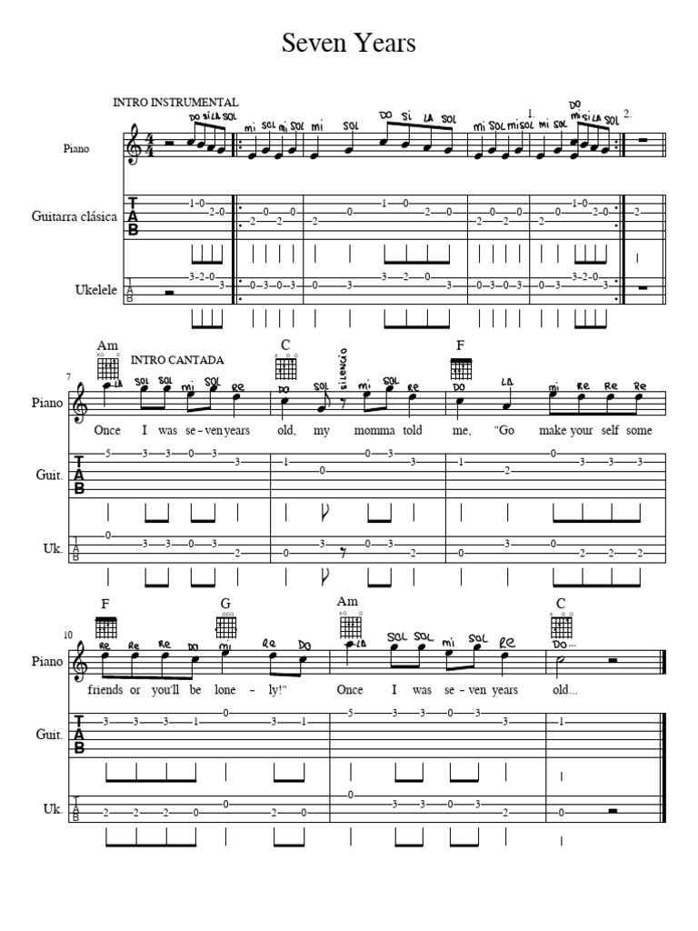 Seven Years Notas | PDF