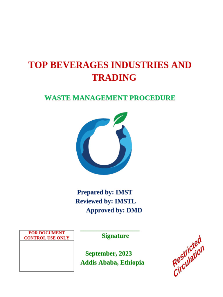 TOP-OP-014 Waste Managment Procedure and Plan | PDF