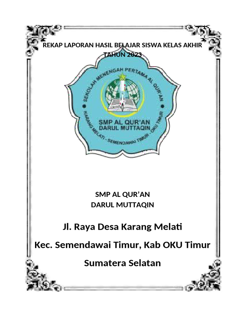 Rekap Laporan Hasil Belajar Siswa Kelas Akhir Tahun 2023 | PDF