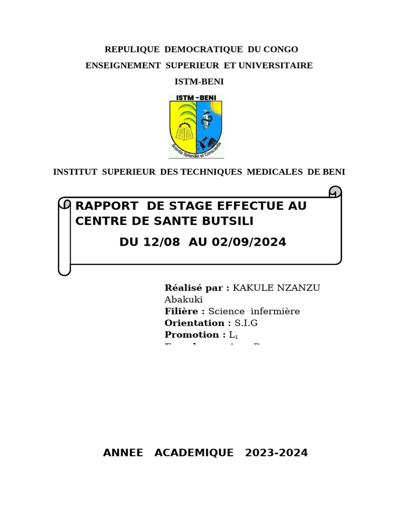 Page de Garde Istm Beni - 014246 | PDF