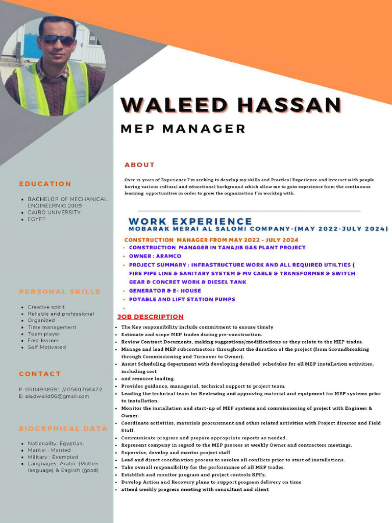 ENG WALEED CV - Compressed | PDF
