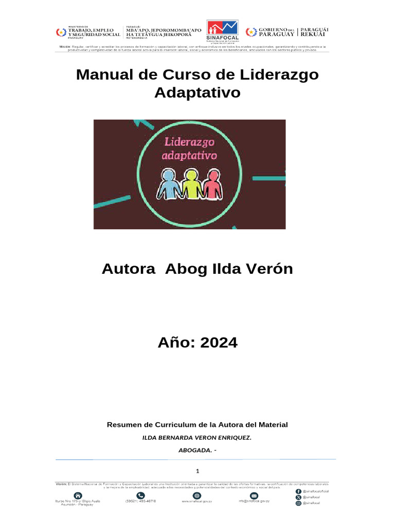 Manual de Liderazgo Adaptativo Abog Ilda Verón 2024 | PDF