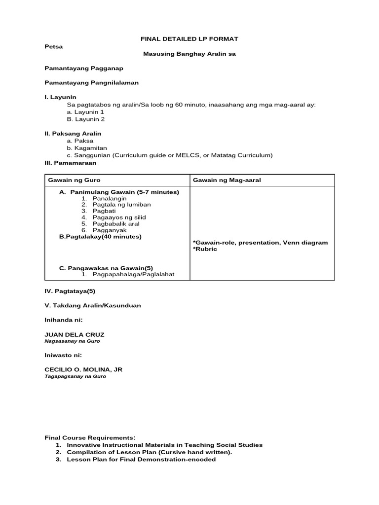 LP Written Format | PDF