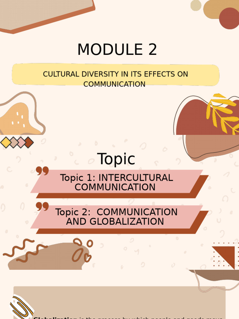 Module 2 Intercultural Communication 3 Students | PDF