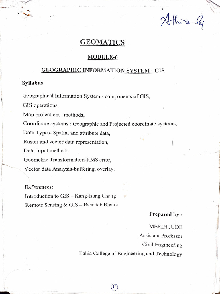 Geomatics: Geographic Information System-Gis | PDF