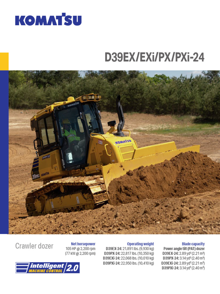 Crawler Dozer D39 Brochure Komatsu | PDF