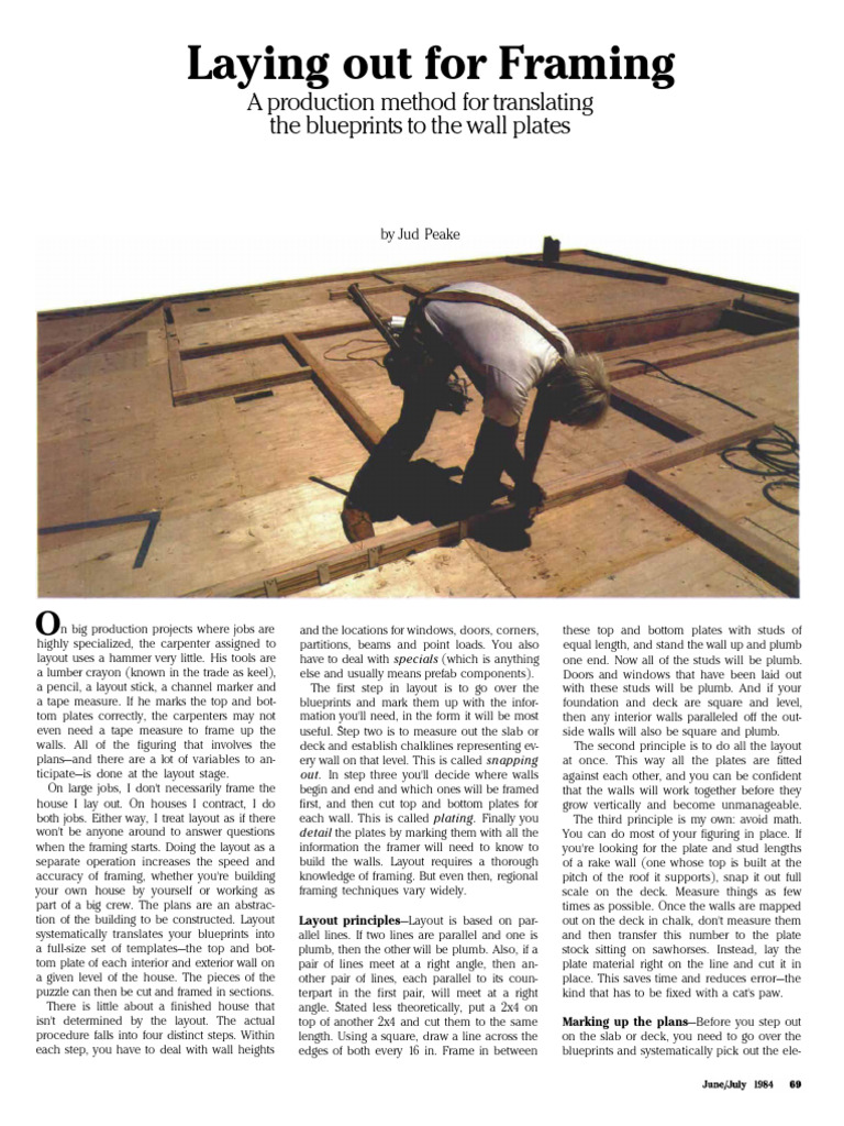 Laying Out For Framing: A Production Method For Translating The ...