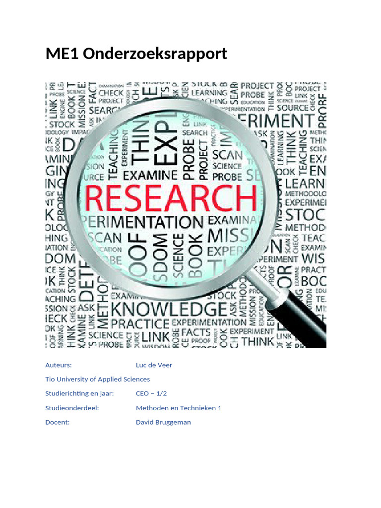 ME1 Onderzoeksrapport | PDF