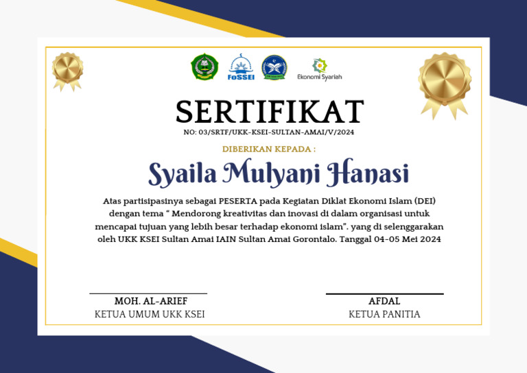 Sertif. Syaila | PDF