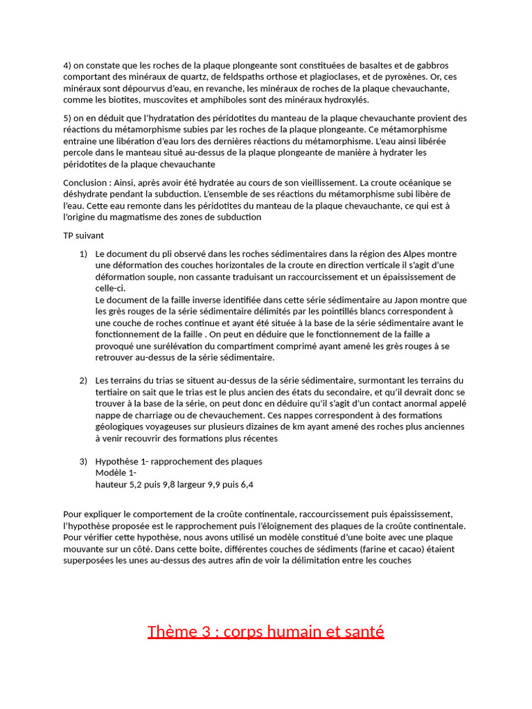Thème 3: Corps Humain Et Santé | PDF