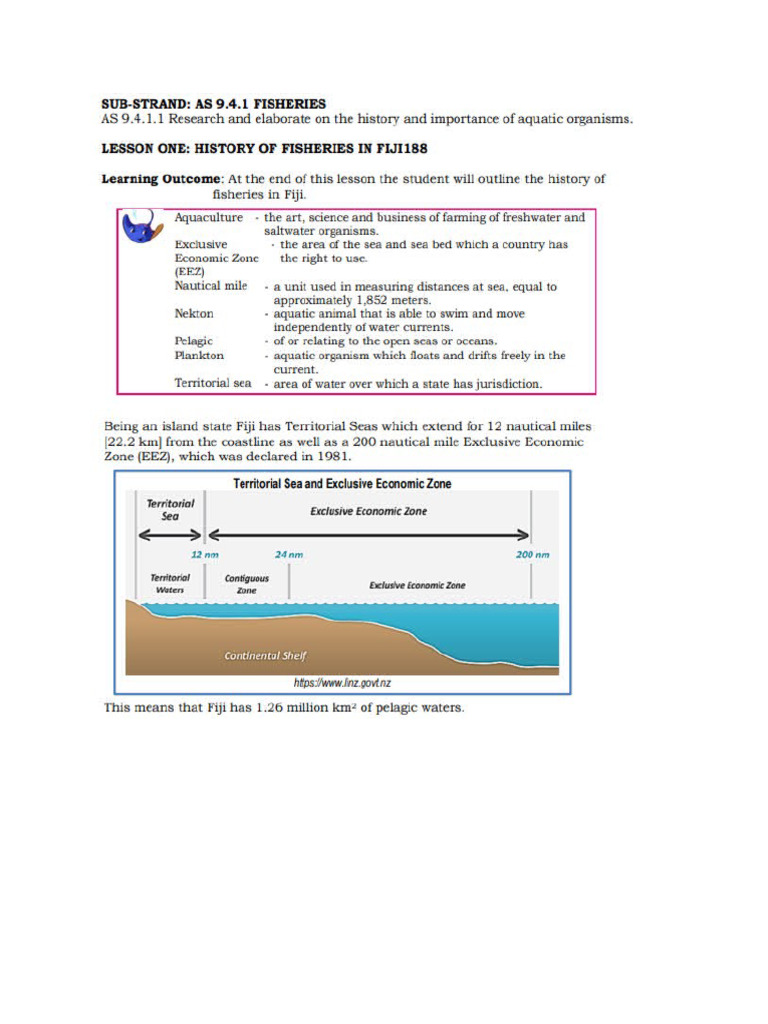 Fisheries Year 9 Notes | PDF