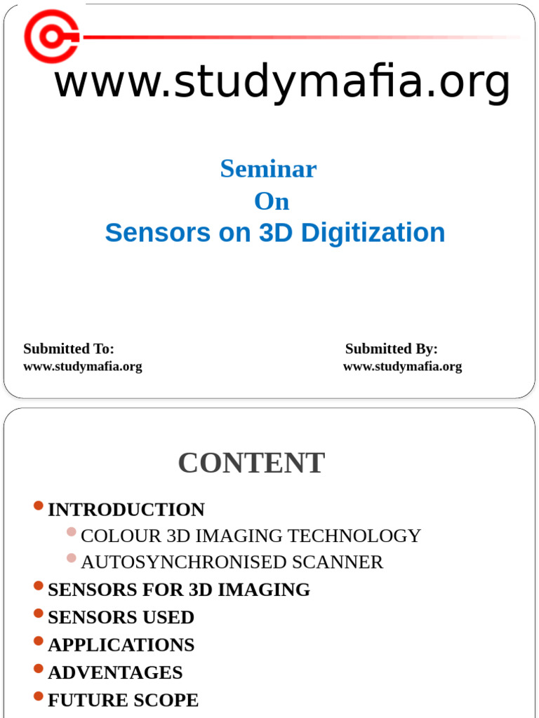 ECE Sensors On 3d Digitization | PDF
