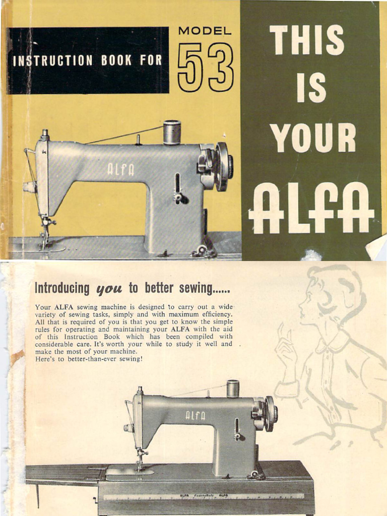 ALFA53 Sweing Machine | PDF